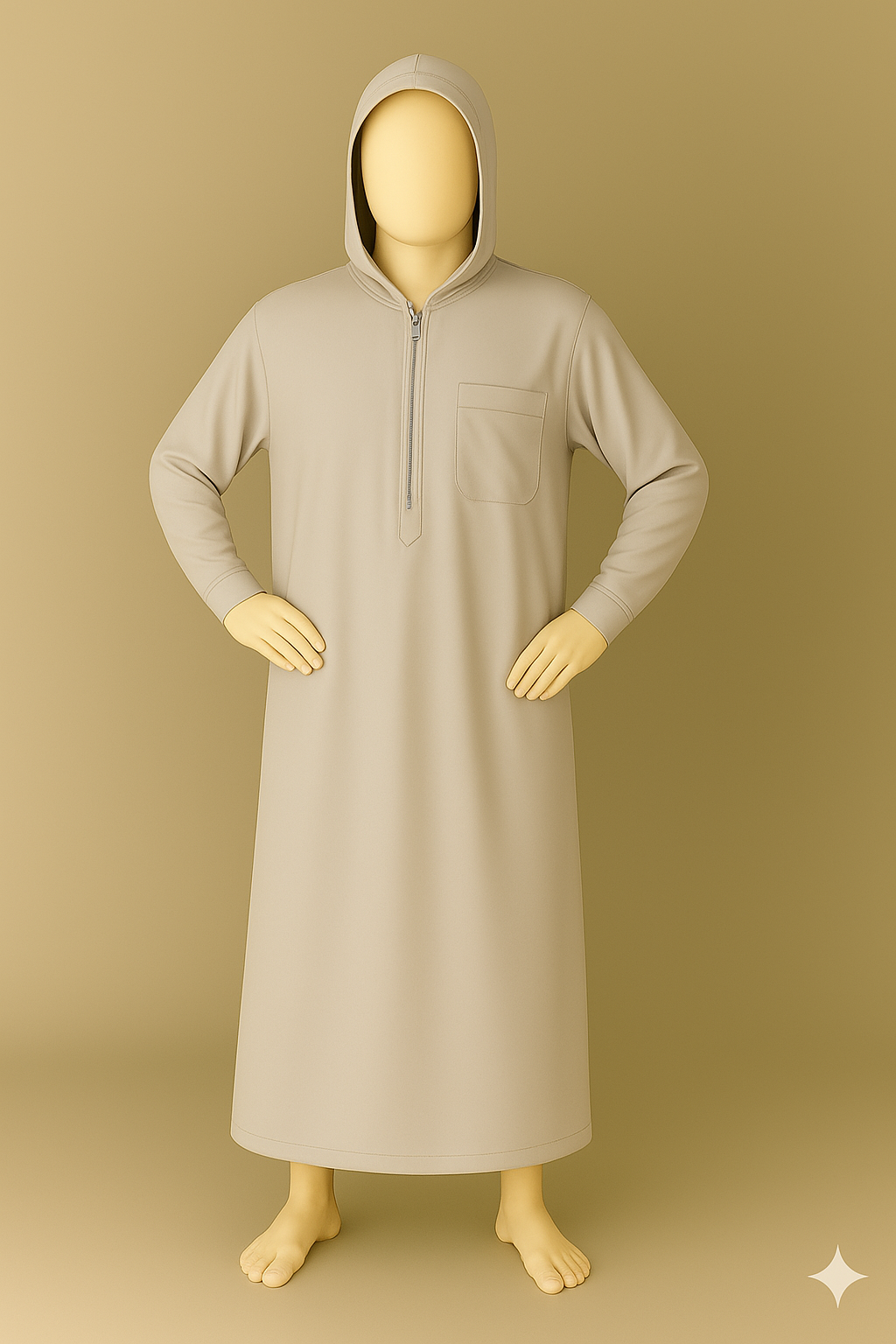 Huddie Thobe ( Plain Biege ) | Imported TR Fabric – AL UZAIR